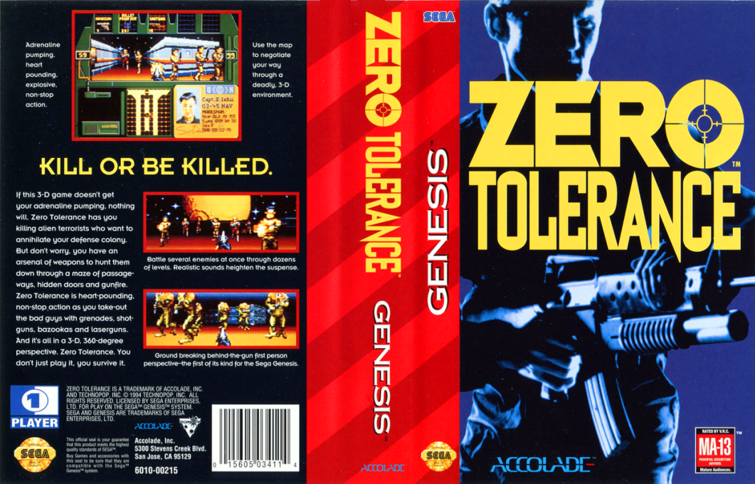 Play NowZero Tolerance Sega Genesis - Unblocked and Free My Online Emulator